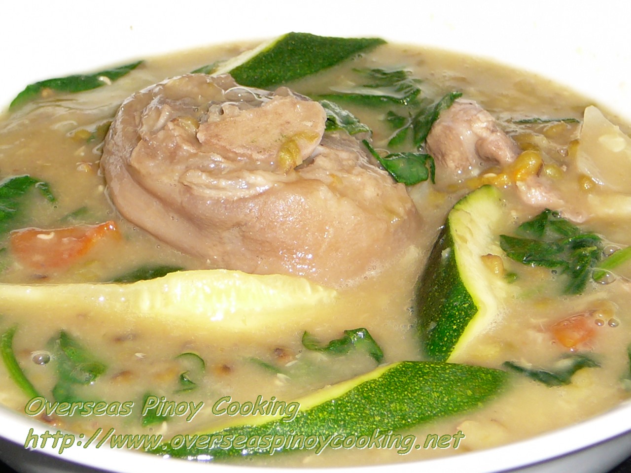 Ginisang Mungo with Pork Pata and Zucchini ~ Pinoy Recipes