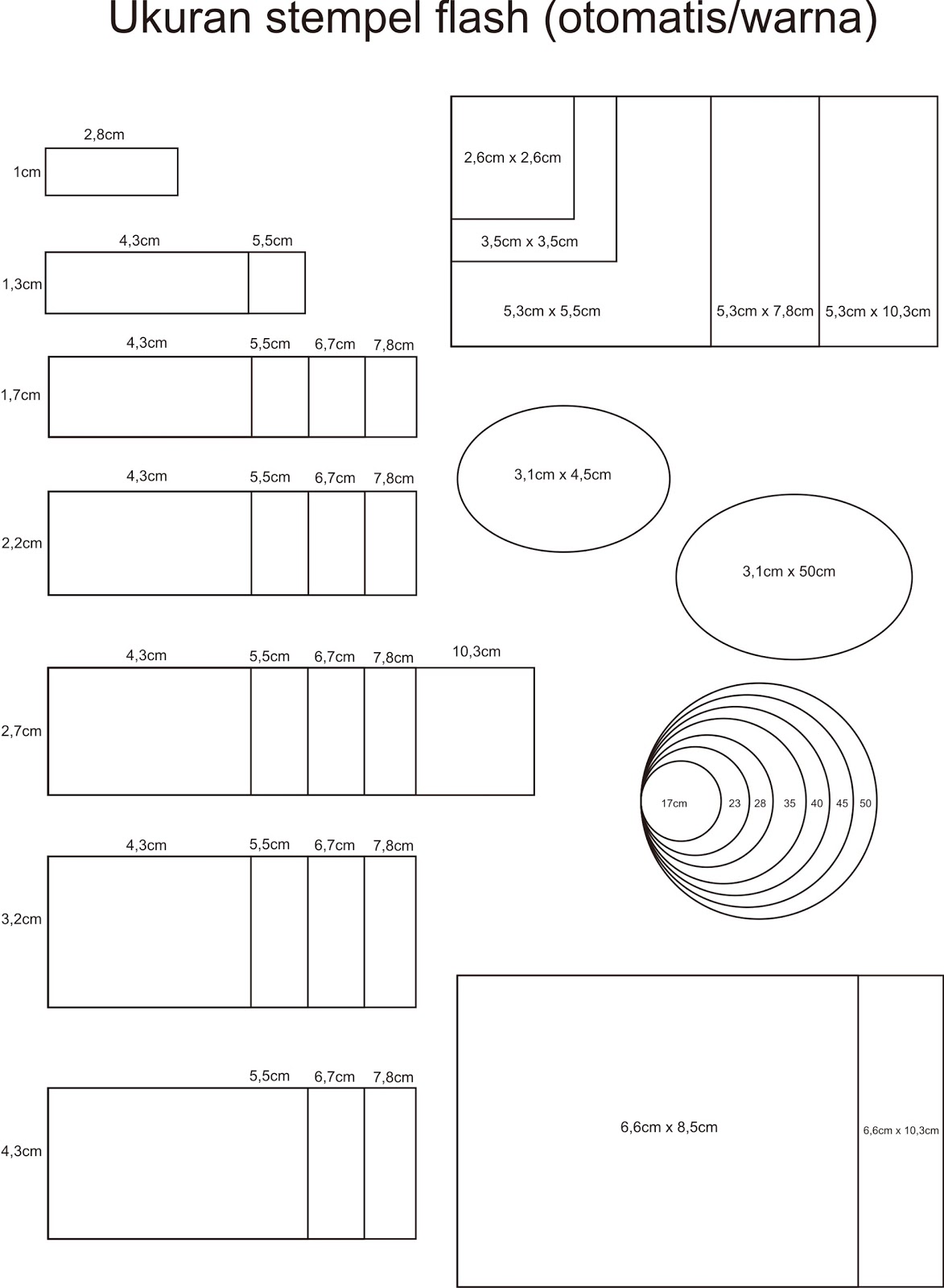 KITA STAMP Stempel Semarang: Ukuran Stempel Flash