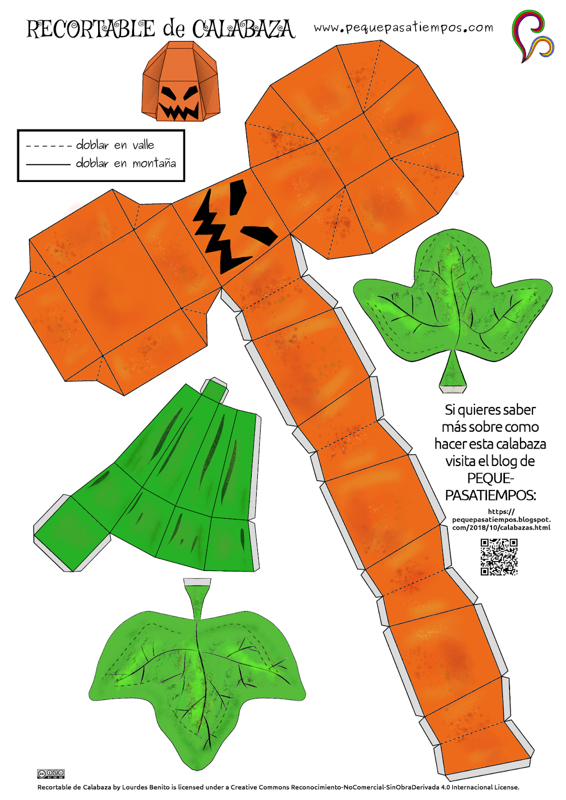 Peque-pasatiempos: Recortables de CALABAZAS para HALLOWEEN