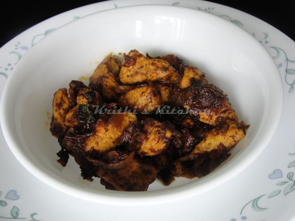 Krithi's Kitchen: Chicken Chukka / Easy Indian Chicken Side Dish ...