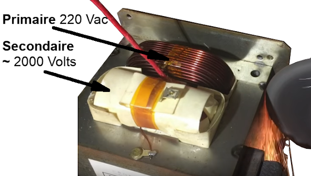 Réutiliser un transfo de Micro-Onde pour faire de la soudure point-à ...