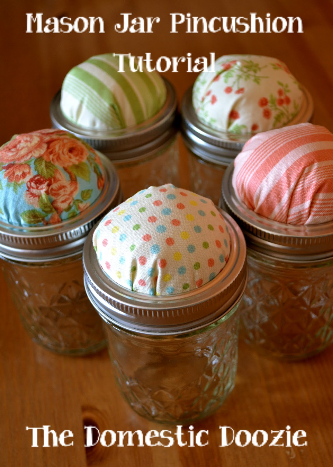 The Domestic Doozie: Mason Jar Pincushion Tutorial