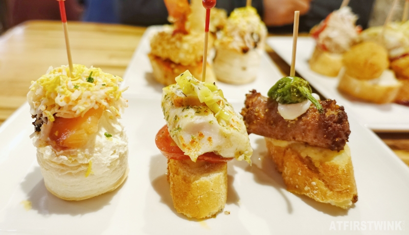 Pinchos and drinks in Barcelona, Spain