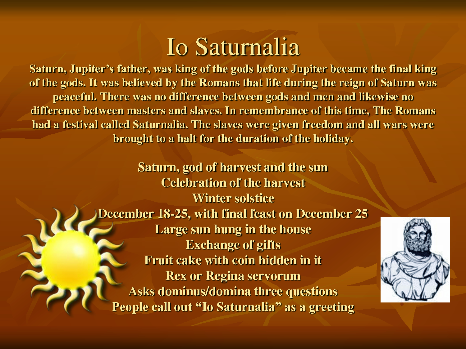 Siris World Presents The Dissenting Opinion Io Saturnalia