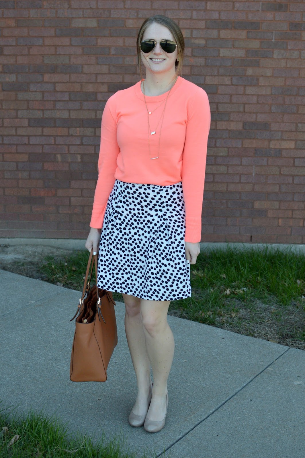 A Memory Of Us: how to style a coral sweater | A Kansas City Fashion Blog