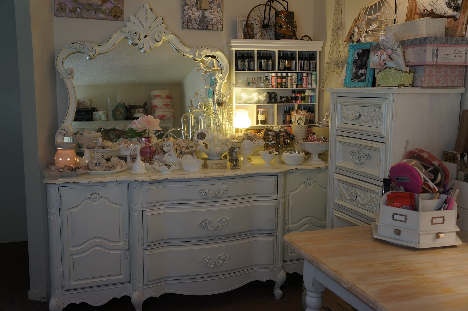 Rose n Papers: My Atelier! Vintage chic style craft room!