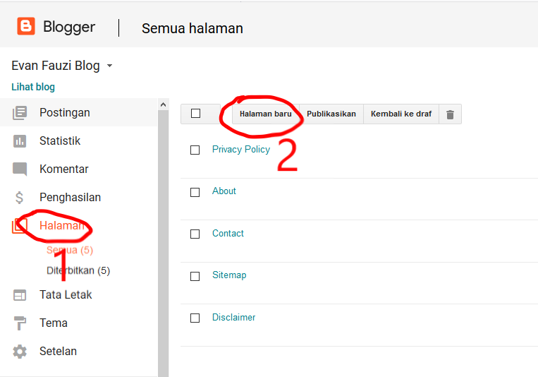 Tutorial Cara Membuat Halaman Sitemap Keren Di Blogger !! | Evan Fauzi Blog