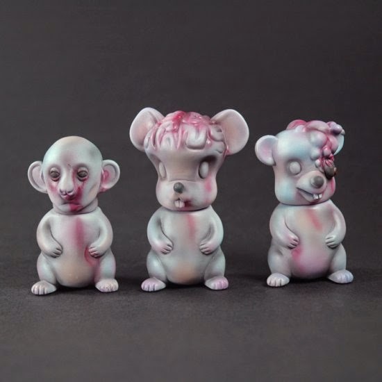 Kaiju Lab: WALKING CADAVER & ZOMBIE MICE SET by SPLURRT