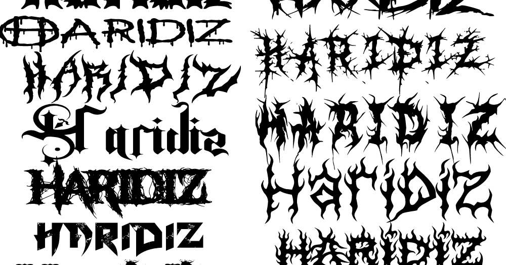 Haridiz Deathcore: Font Metal TTF