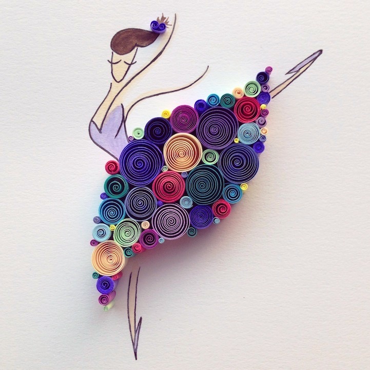 paper quilling art by Sena Runa ~ art projects art ideas