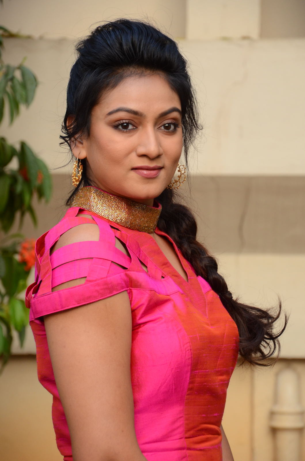 Ashmitha at OM Namo Venkatesaya press meet