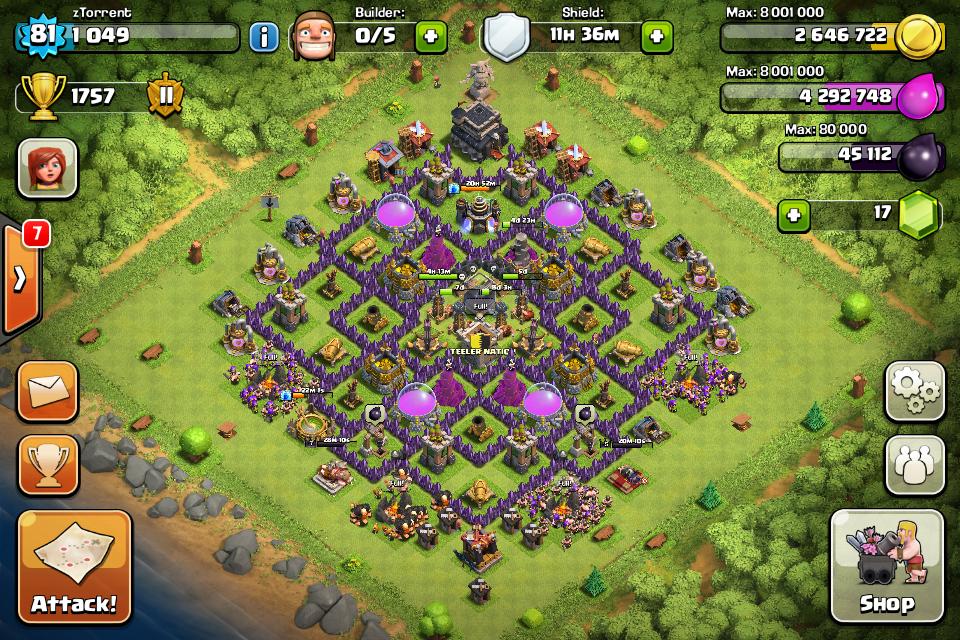 TH9 Base Design With Two Corner Border - Best COC Guides