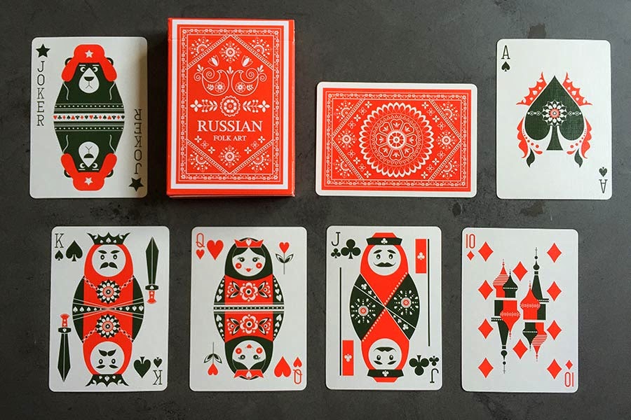 Deck View: Russian Folk Art Playing Cards