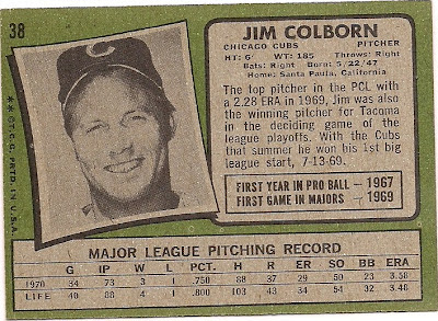 Topps 1971: no. 38 - jim colborn