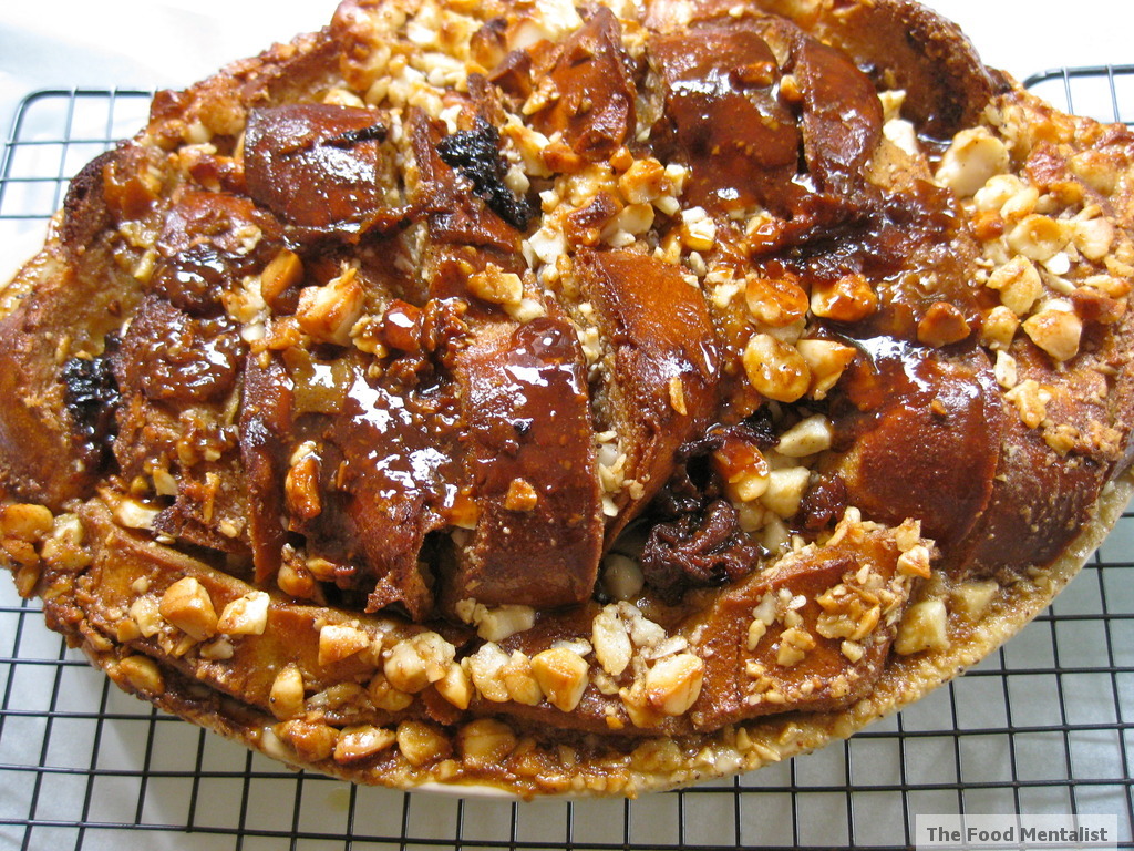 Macadamia Praline Bread & Butter Pudding