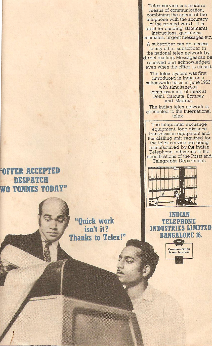 INDIAN TELEPHONE Magazine Ad - Classic Indian Advertisements