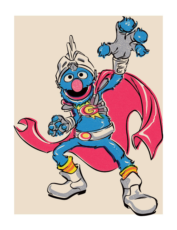 Sesame Street Super Grover Drawing