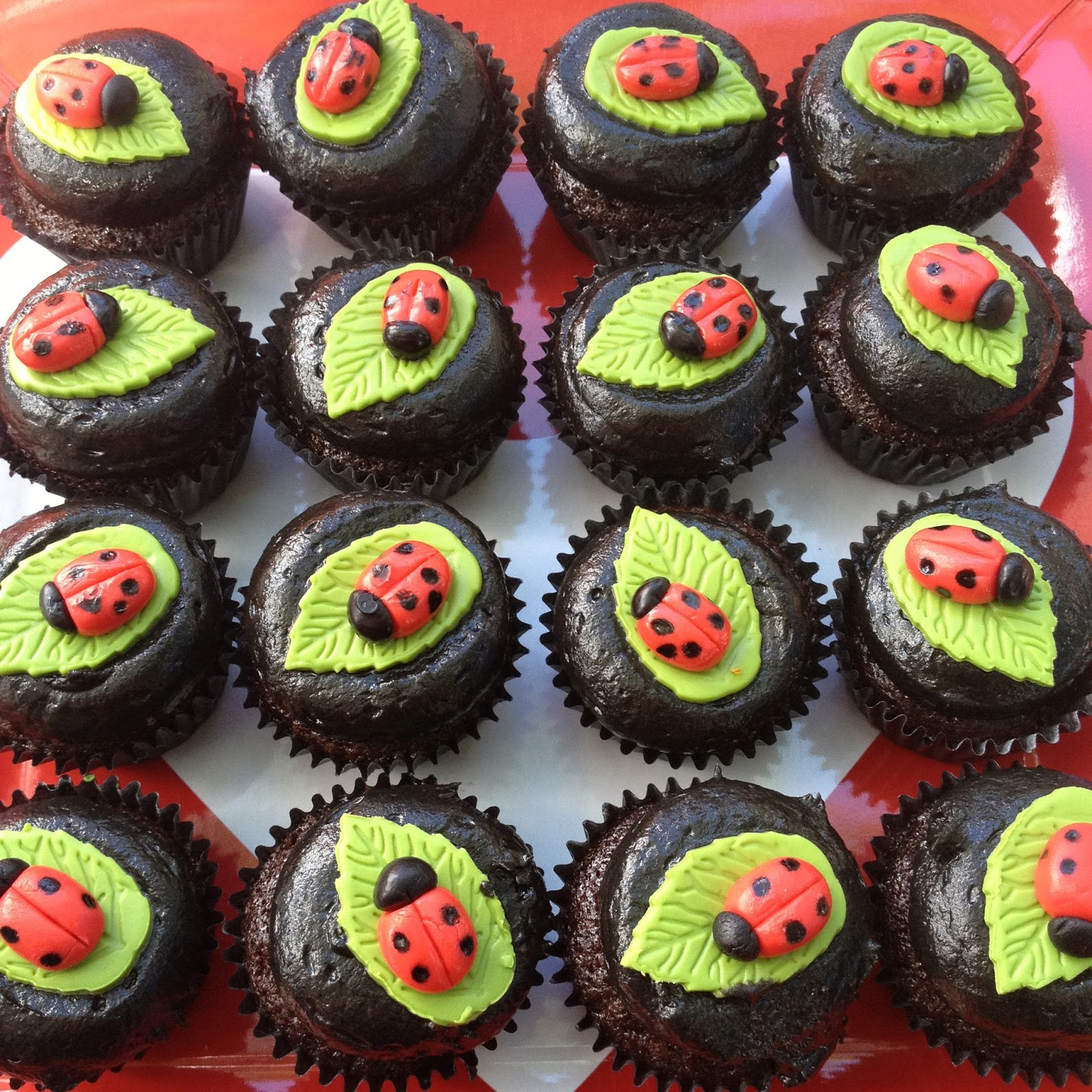 Mini Ladybug Cupcakes