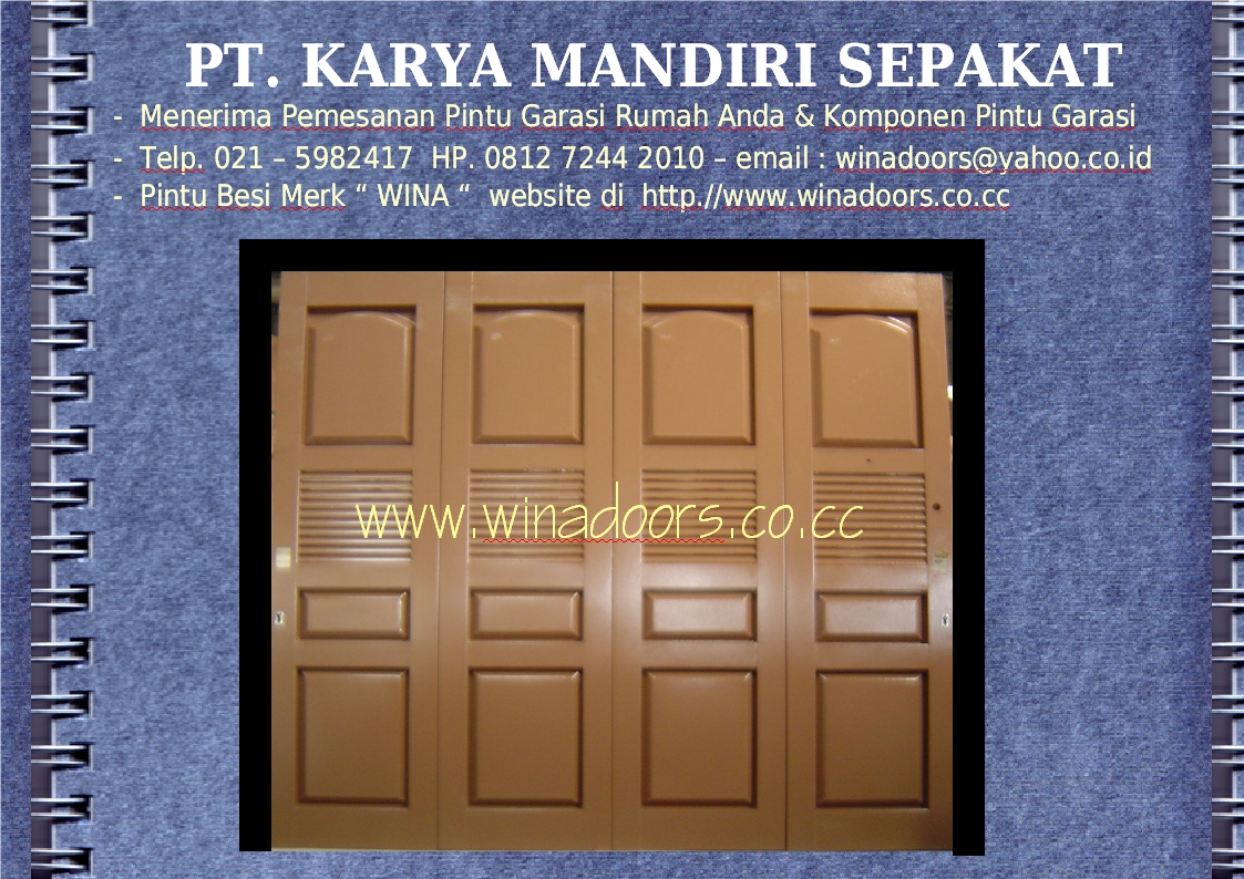 PINTU GARASI MERK WINA