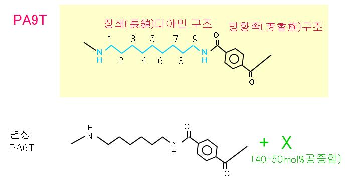 Genestar(PA9T): PA9T vs PA6T 구조 비교