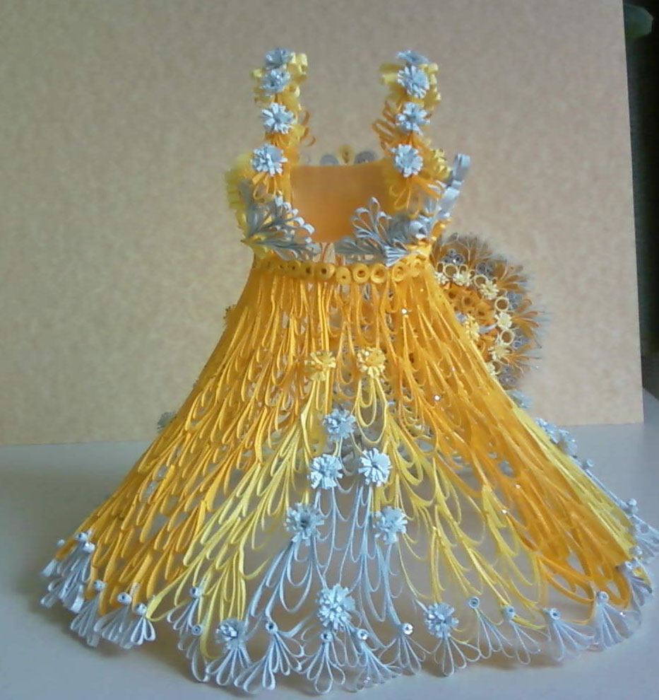 Neli Quilling Art: Qilling dress - 3