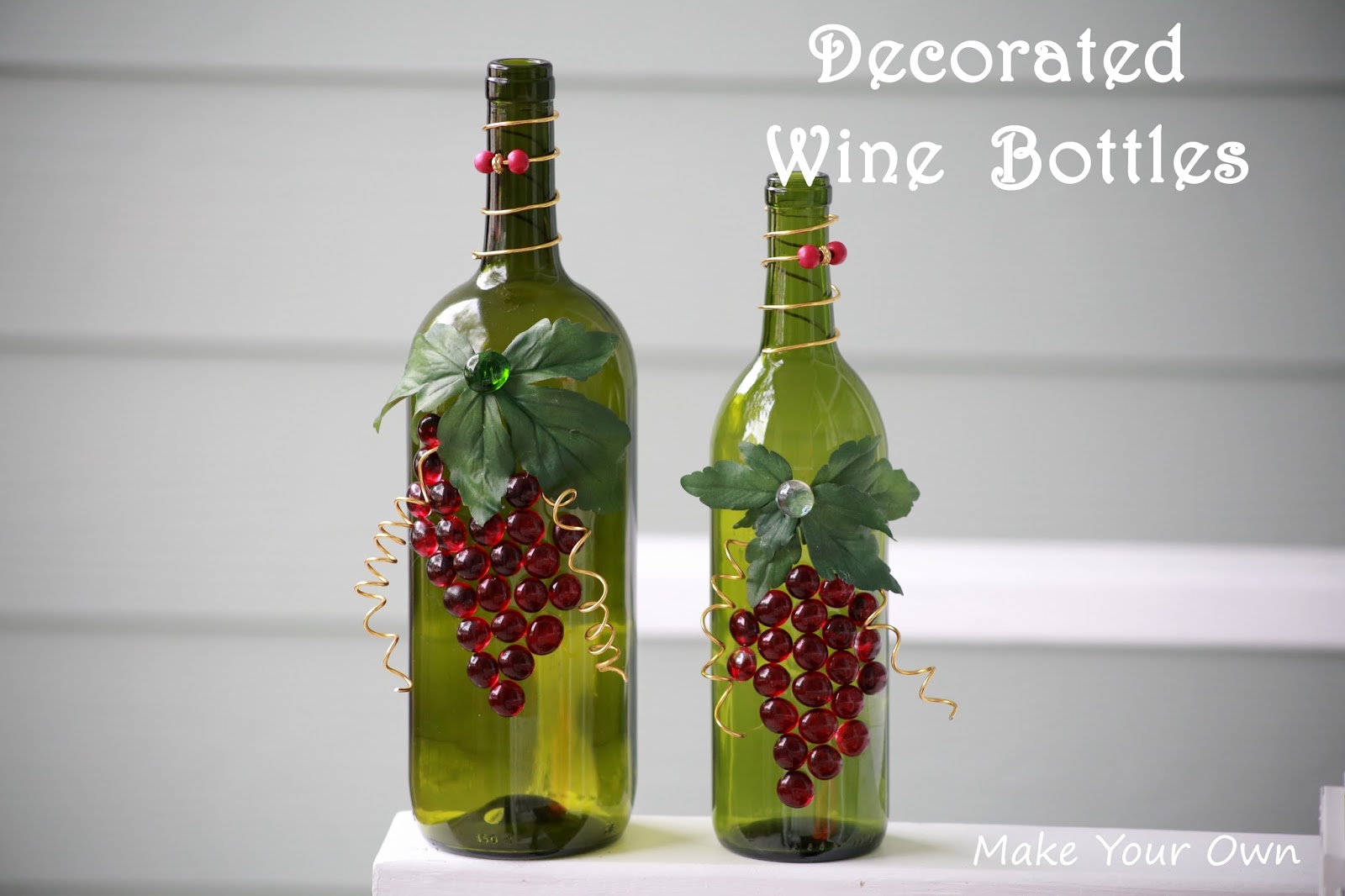 Make Your Own: Decorated Wine Bottles