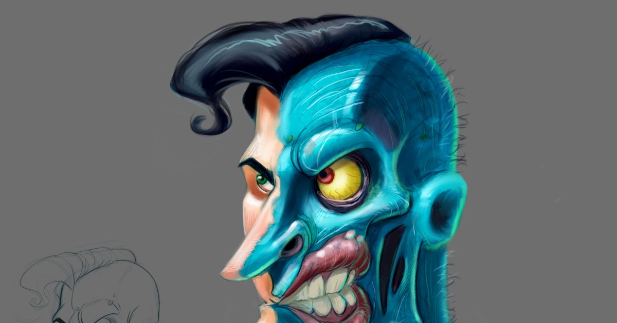Adam Munoa Art: Sketch Dailes: Two-Face!