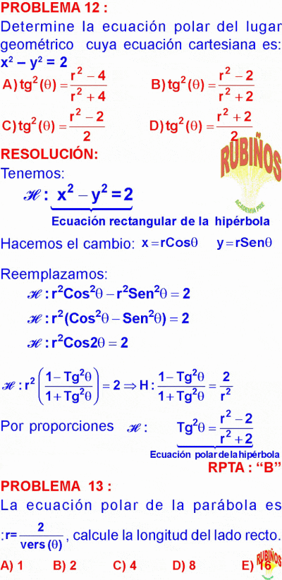 COORDENADAS POLARES PDF EJERCICIOS Y EJEMPLOS RESUELTOS