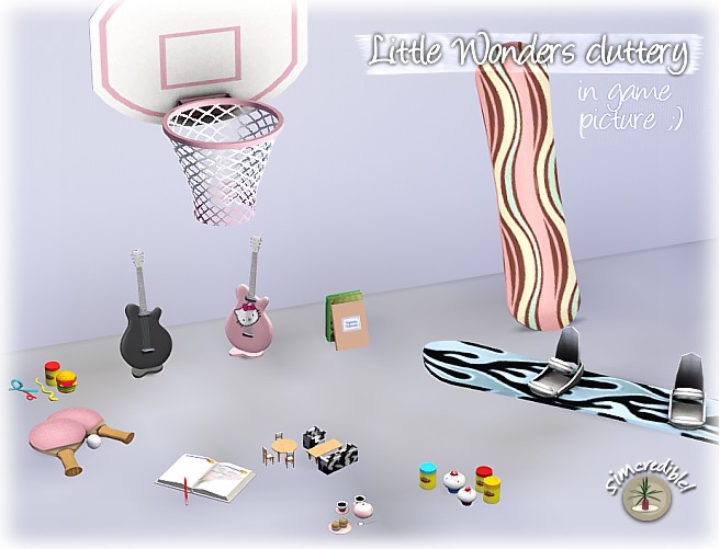 My Sims 3 Blog: Little Wonders Clutter by Simcredible Designs