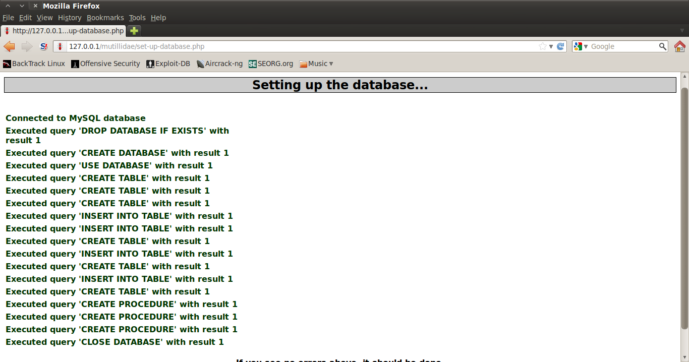 Setting Up Mutillidae on BackTrack 5 for Practicing your Web Fu Skills