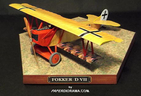 World War I Fokker D.VII Paper Model | Paperized Crafts