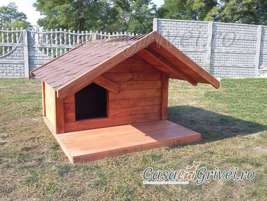 Cotete de caini si pisici din lemn, izolate termic, pentru exterior