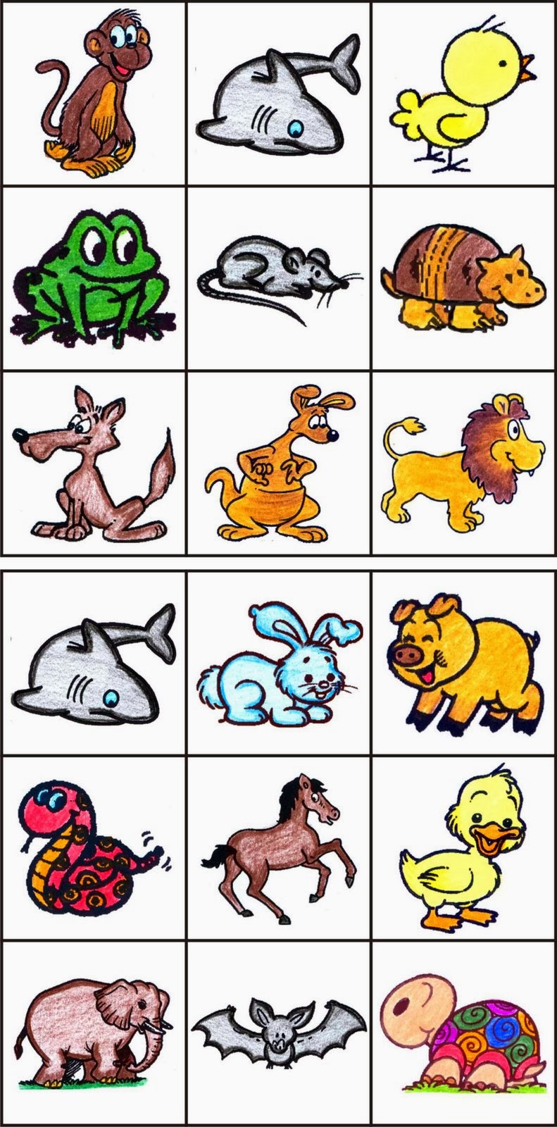 MIMOS E ENCANTOS DA EDUCAÇÃO : BINGO DOS ANIMAIS