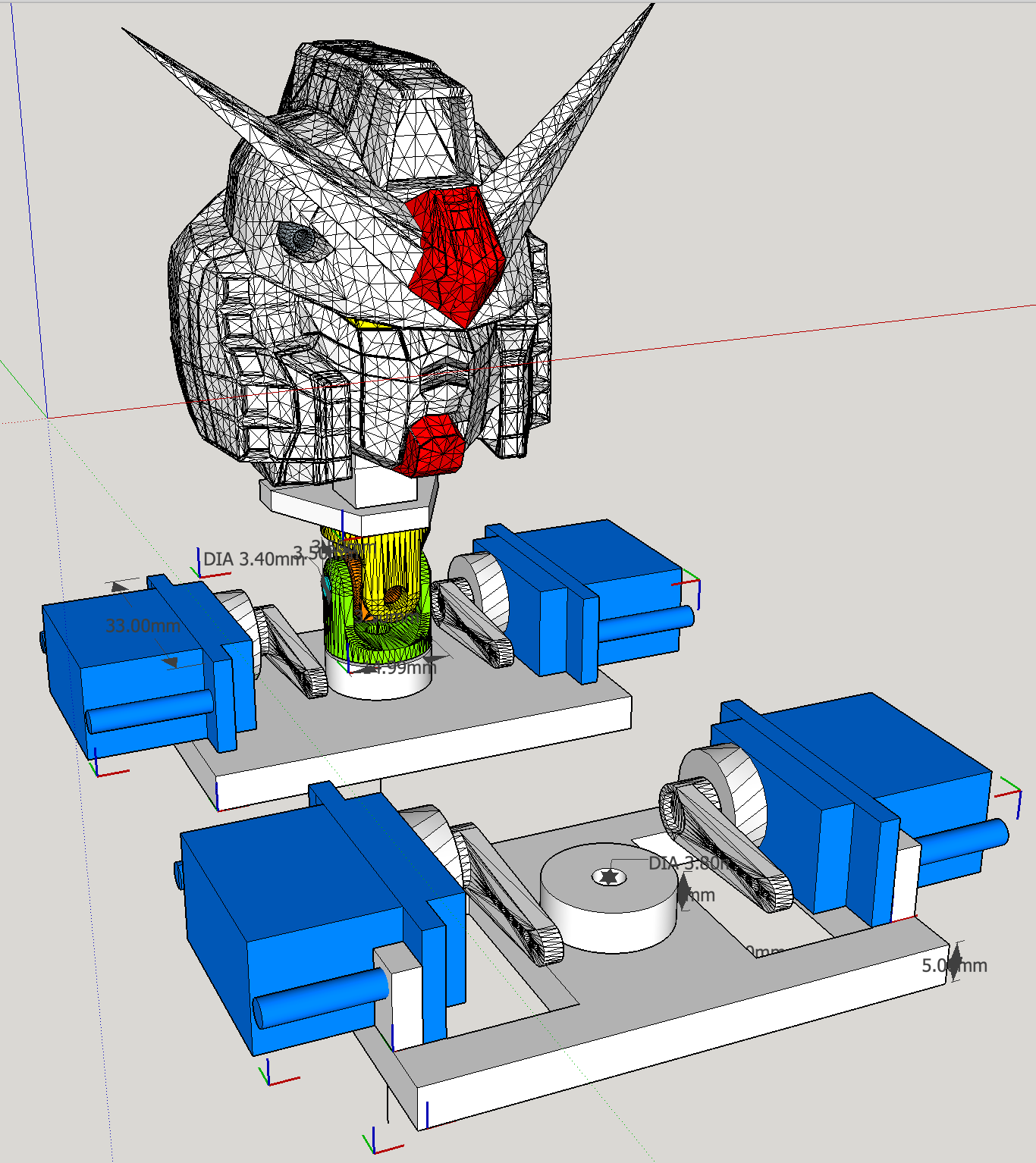 Regis [雷基士]-許英豪: Robot Neck Mechanism Study with Gundam Head [1]