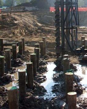 Driven Timber Piles or Bored Concrete Piles