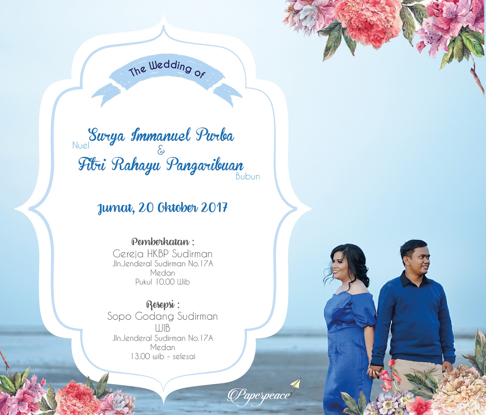 paperpeace: E invitation with pre wedding photo for mr.Nuel & ms.Bubun