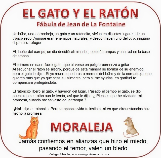 ESTEFANIA FLOREZ: FABULA EL GATO Y EL RATÓN