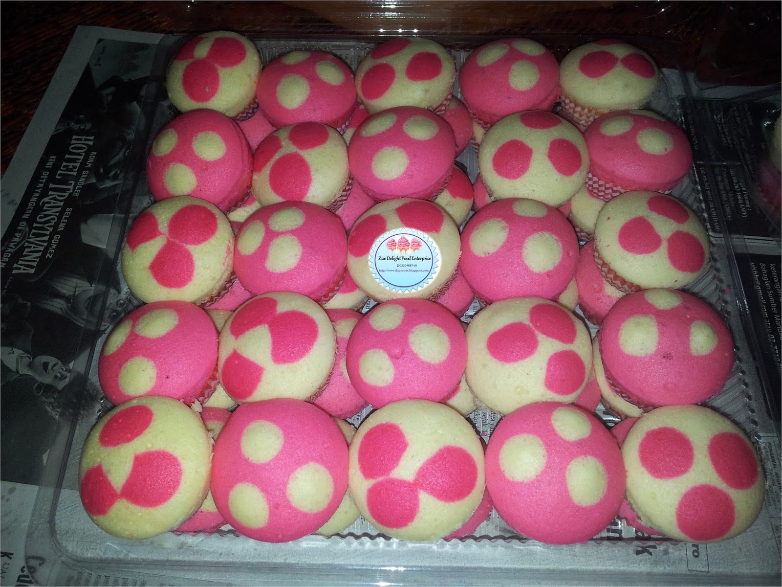 ~ Aneka Rasa Dari ZuE ~: ~100 BIJI APAM POLKADOT TEMA PINK PUTIH ...