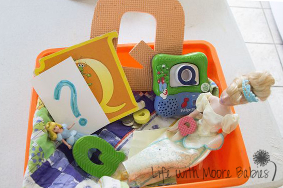 How to Make a Letter Q Sensory Bin - Life with Moore Babies