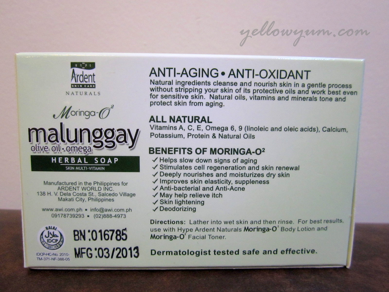 Moringa-O2 Malunggay Herbal Soap | Yellow Yum