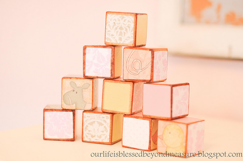 Blessed Beyond Measure: DIY Wooden Nursery Blocks