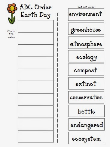 Beach Bum Literacy Chick: Earth Day Literacy Activities - FREEBIE!!!