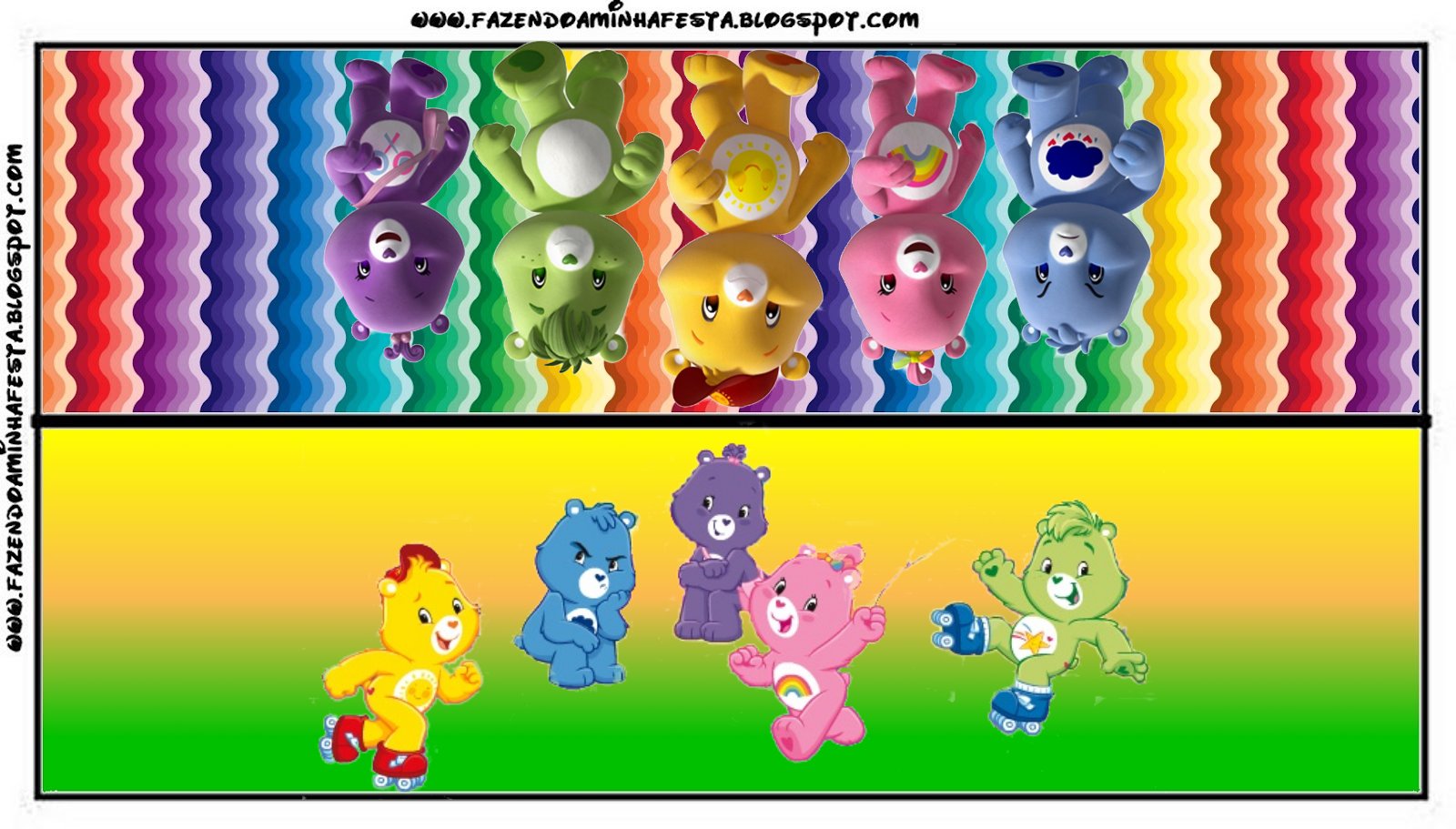 Care Bears with Rainbow :Free Printable Candy Bar Labels. - Oh My ...