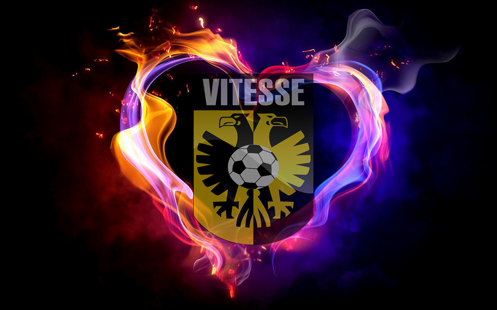 Vitesse wallpaper met vuur