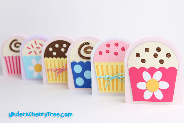 Under A Cherry Tree: Build-A-Cupcake! Cupcake Note Cards.