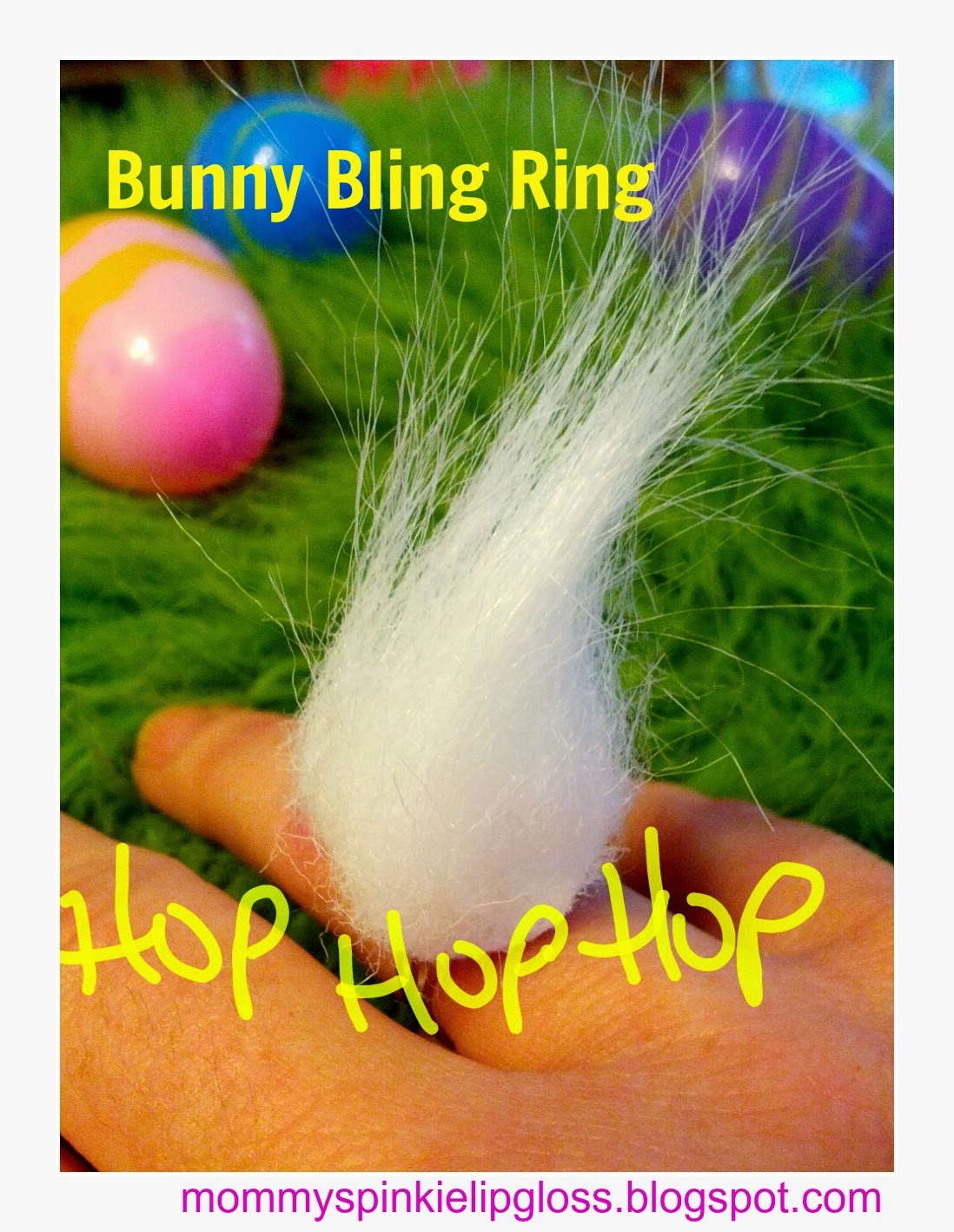 Mommys Pinkie Lipgloss: BUNNY BLING RING... easy Easter crafty