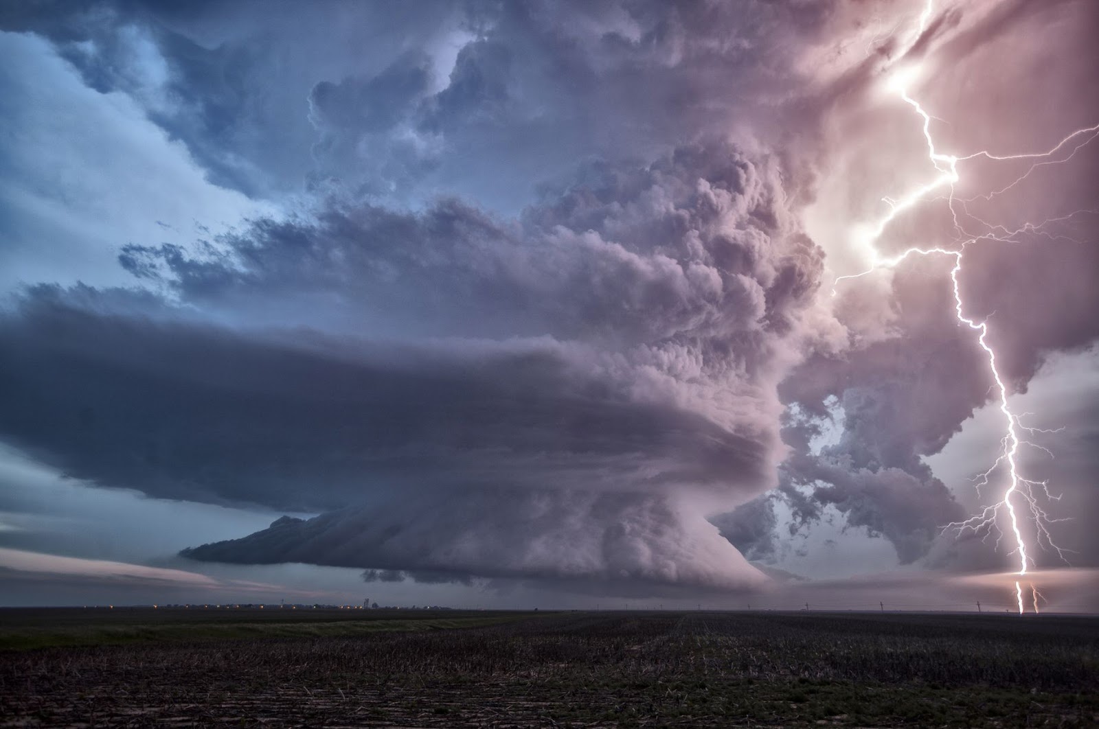 Dangerous Power of Nature : Supercell storm clouds Compilation