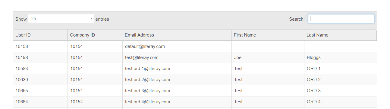 Liferay is easy: Use JQuery Data Table in Liferay