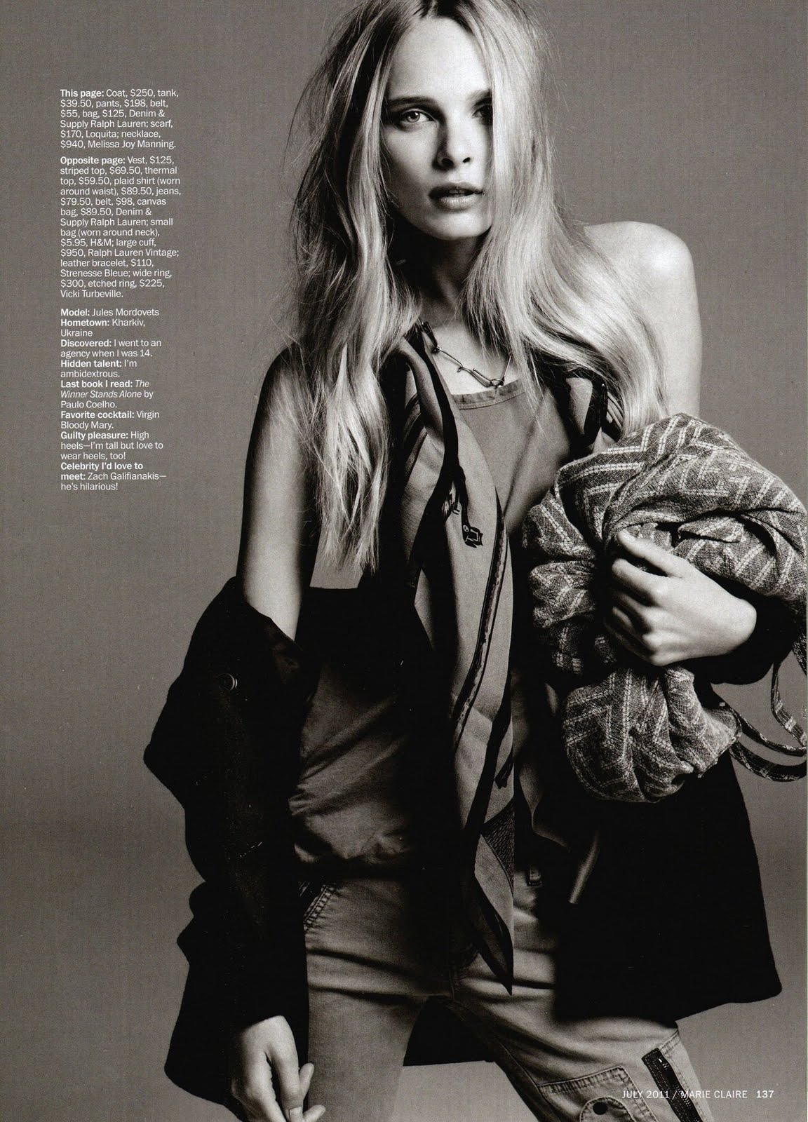 fashion model: Model: Jules Mordovets