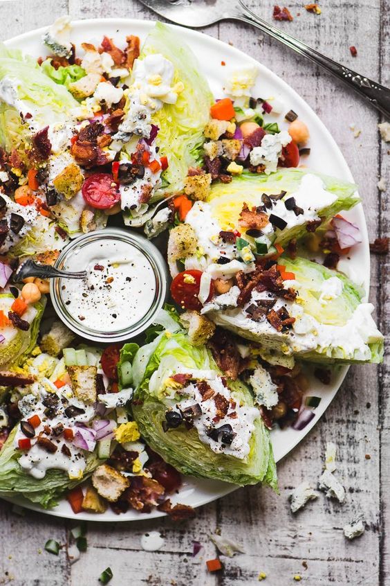 Fully Loaded Wedge Salad - healthy dinner recipe